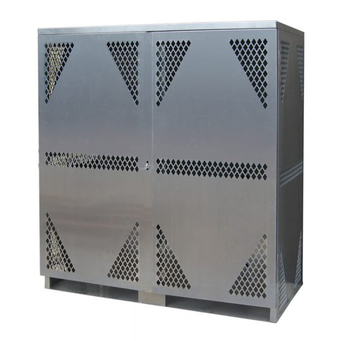 Securall Oxygen Gas 10-20 Cylinder/Tank Storage Cabinet, Vertical ...