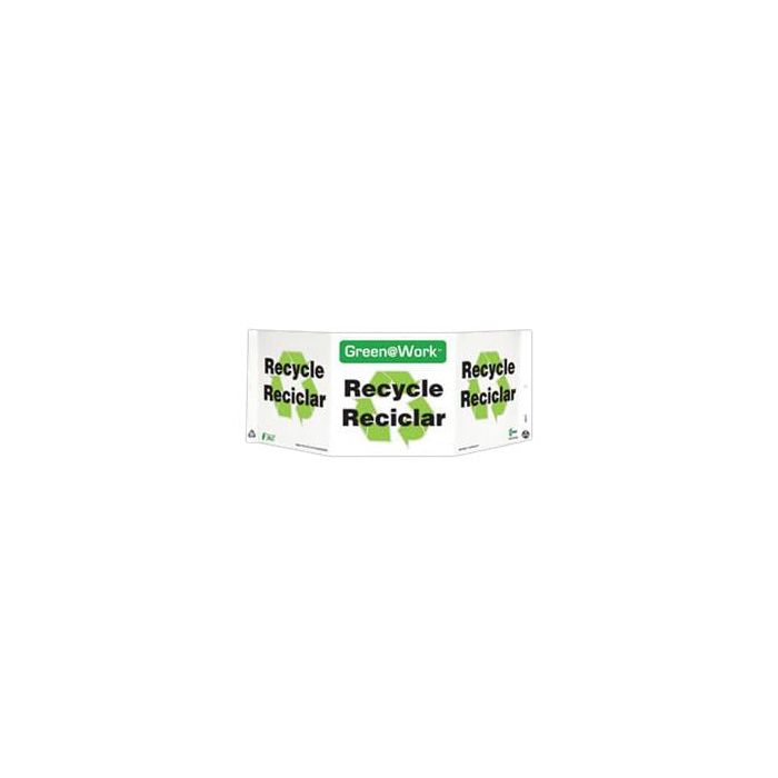 Green@Work Sign - "Recycle(Recycle Symbol)Reciclar" - English/Spanish