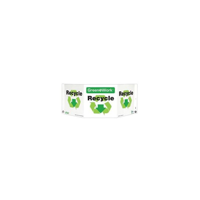 Green@Work Sign - "Recycle (Recycle Symbol) (Down Arrow)"