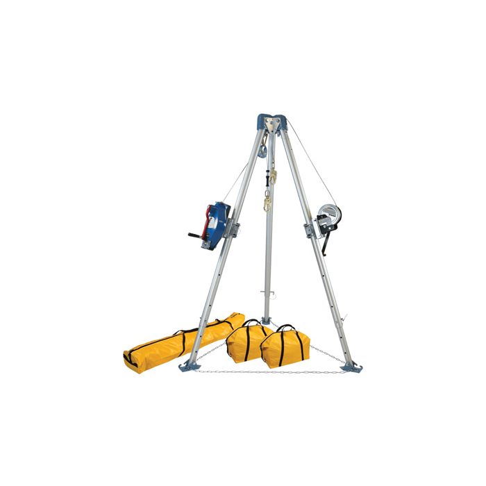 FallTech 11' Confined Space Tripod System with 60' Stainless Steel SRL ...