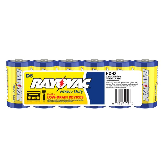 Heavy Duty Shrink-Wrapped D Batteries