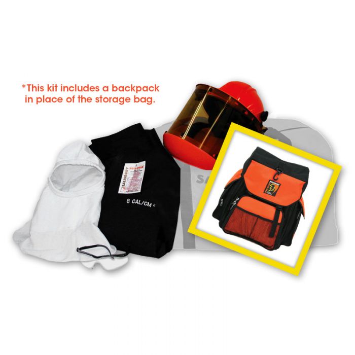 Salisbury Arc Flash Protection Coverall Kit (8 Cal) w/ AS1000HAT and ...